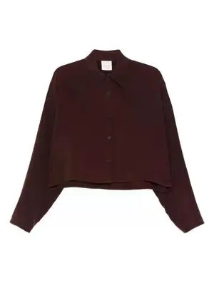 ALYSI Button-front Cropped Shirt