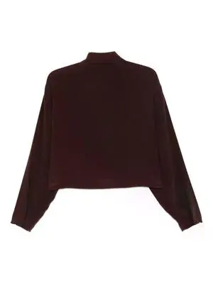 ALYSI Button-front Cropped Shirt