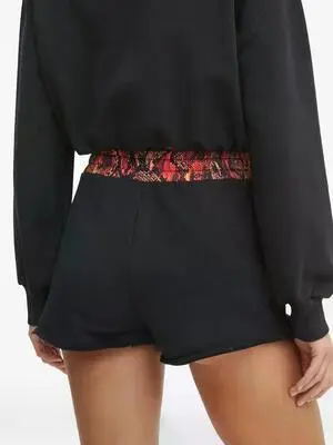 Just Cavalli Snake-print Drawstring Mini Shorts