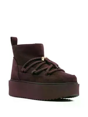 Inuikii Lace-up Platform Boots - Red