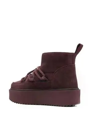 Inuikii Lace-up Platform Boots - Red