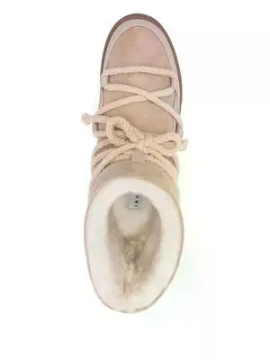 Inuikii Suede And Leather Boots With Rope Laces