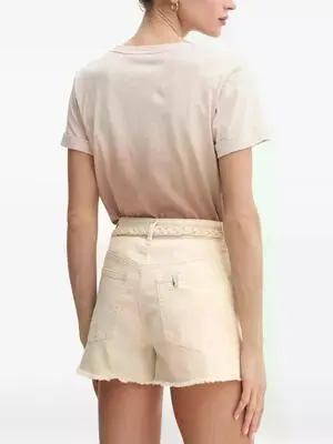 Liu Jo Frayed-hem Belted Shorts