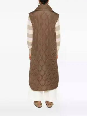 Marc O'polo Quilted Sleeveless Coat - Brown