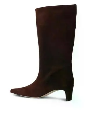 Staud 55mm Leather Pointed-toe Boots