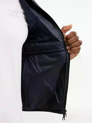 EA7 Quilted Gilet With Logo Plaque - Blue
