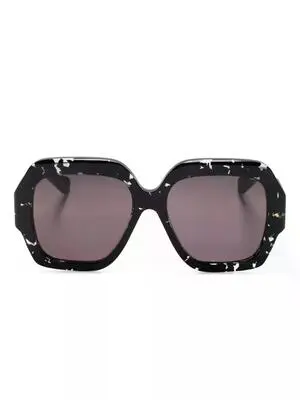 Chloé Logo-print Oversized Sunglasses - Black