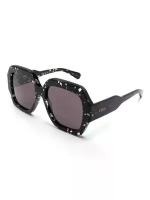 Chloé Logo-print Oversized Sunglasses