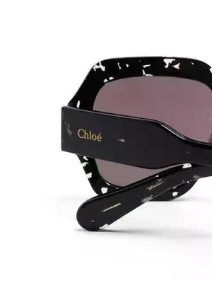 Chloé Logo-print Oversized Sunglasses