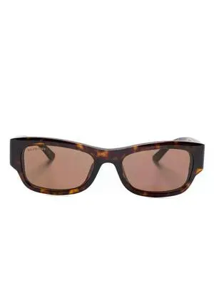 Balenciaga Rectangle-frame Sunglasses - Brown