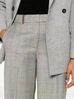 Peserico Checked Straight-leg Trousers