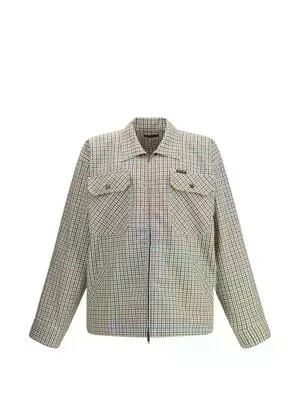 Balenciaga Checked Zip-up Shirt Jacket