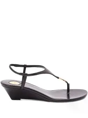 Saint Laurent Leather Wedge Sandals