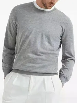 Brunello Cucinelli Elbow-patch Jumper - Grey
