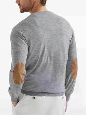 Brunello Cucinelli Elbow-patch Jumper - Grey