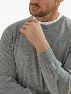 Brunello Cucinelli Elbow-patch Jumper - Grey
