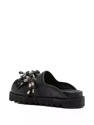 Toga Tassel-embellished Leather Mules - Black