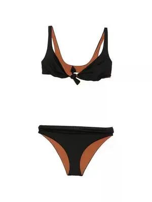 FISICO Bow-detail High-waist Bikini - Black