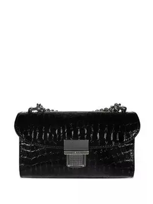 MSGM Crocodile-effect Chain Cross Body Bag