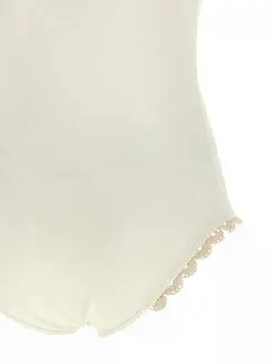 Magda Butrym Crochet-trimmed Bodysuit - White