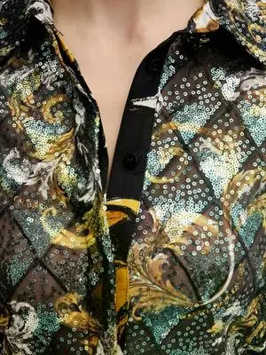 Versace Sequin-embellished Blouse