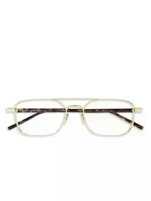 Saint Laurent Rectangle-frame Eyeglasses - Gold