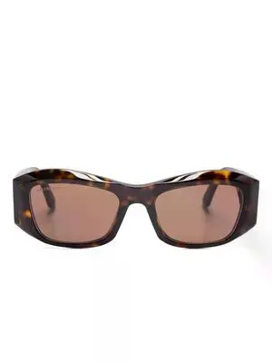 Balenciaga Rectangle-frame Sunglasses - Brown