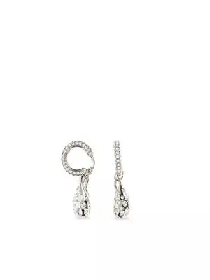 Marni Crystal-embellished Hoop Earrings - Silver