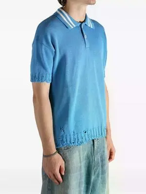 Marni Frayed-hem Polo Shirt