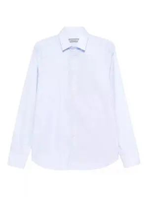 Canali Long-sleeve Cotton Shirt - Blue