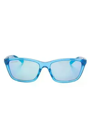 Balenciaga Rectangle-frame Sunglasses - Blue