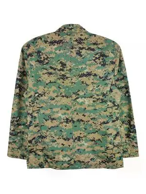 THUG CLUB Army Camouflage Single-breasted Blazer