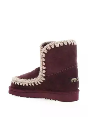 Mou Crochet-trimmed Suede Boots