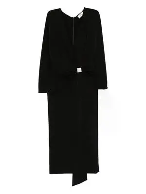 NISSA Crystal-embellished Midi Dress