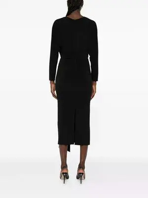 NISSA Crystal-embellished Midi Dress