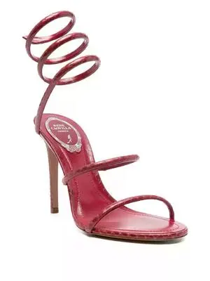 Rene Caovilla 80mm Cleo Spiral-wrap Leather Sandals