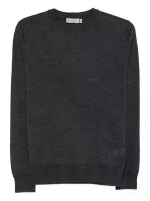 Canali Crew-neck Long Sleeve Wool T-shirt