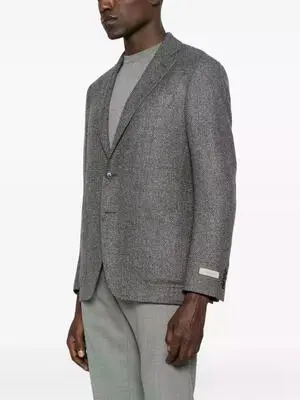 Canali Textured Two-button Jacket - Grey