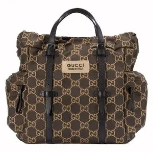Gucci Gg Polyester Medium Tote Bag - Ebony/beige