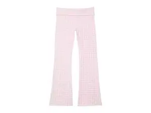 Pink X Loveshackfancy Cotton Foldover Flare Leggings - Icon Gingham