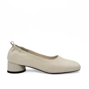 AMIE RAFA Planner Mini Block Heel - Bone