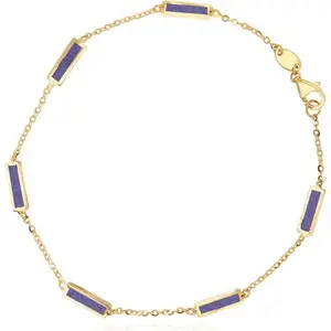 THE LOVERY FINE JEWELRY Amethyst Bar Chain Bracelet - Purple