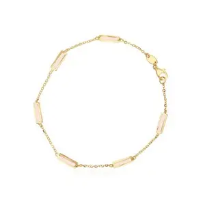 THE LOVERY FINE JEWELRY Bar Chain Bracelet - Pink Pearl