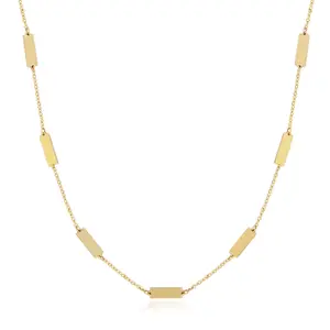 THE LOVERY FINE JEWELRY 14k Yellow Bar Chain Necklace - Gold