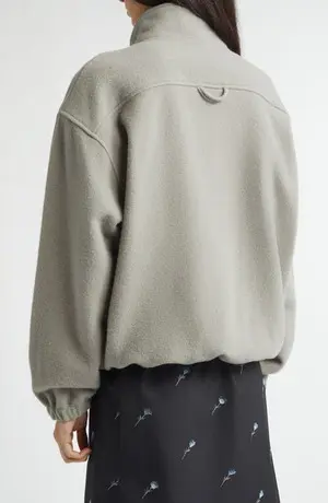 RIER Wool Fleece Half Zip Sweatshirt - Fog Fleece