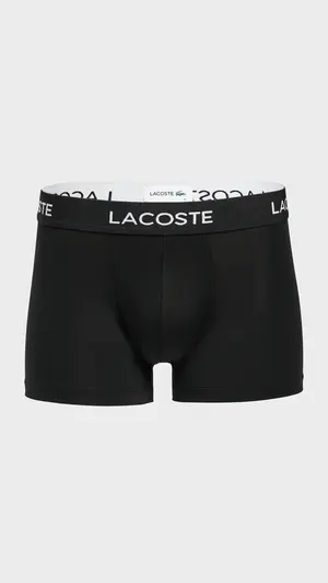 Lacoste Microfiber Trunks 3 Pack - Black