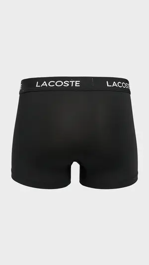 Lacoste Microfiber Trunks 3 Pack - Black