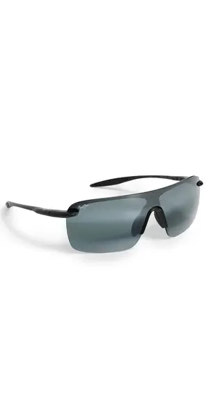 Maui Jim Palulu Shield Sunglasses - Black-black-grey