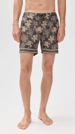 Orlebar Brown Bulldog Drawcord Paisley Bloom 6" Shorts
