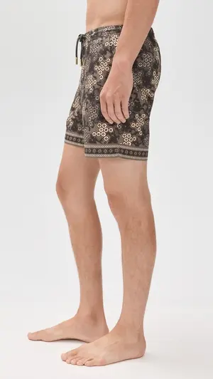 Orlebar Brown Bulldog Drawcord Paisley Bloom 6" Shorts